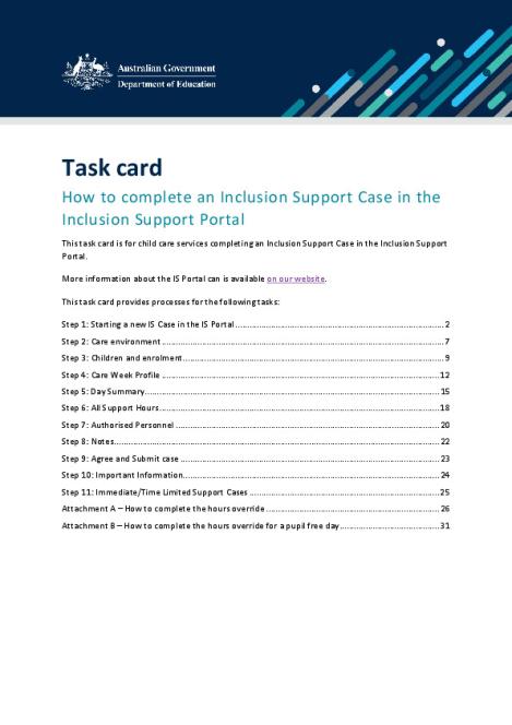 How to complete an Inclusion Support Case in the Inclusion Support ...