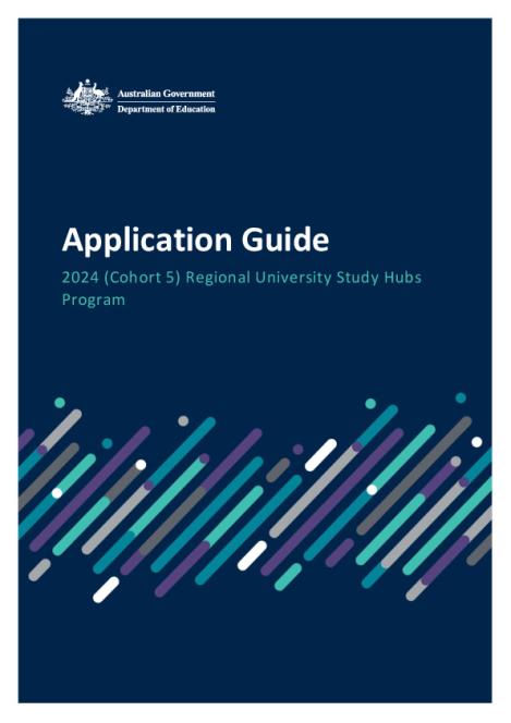 2024 Regional University Study Hubs Application Guide - Department of ...